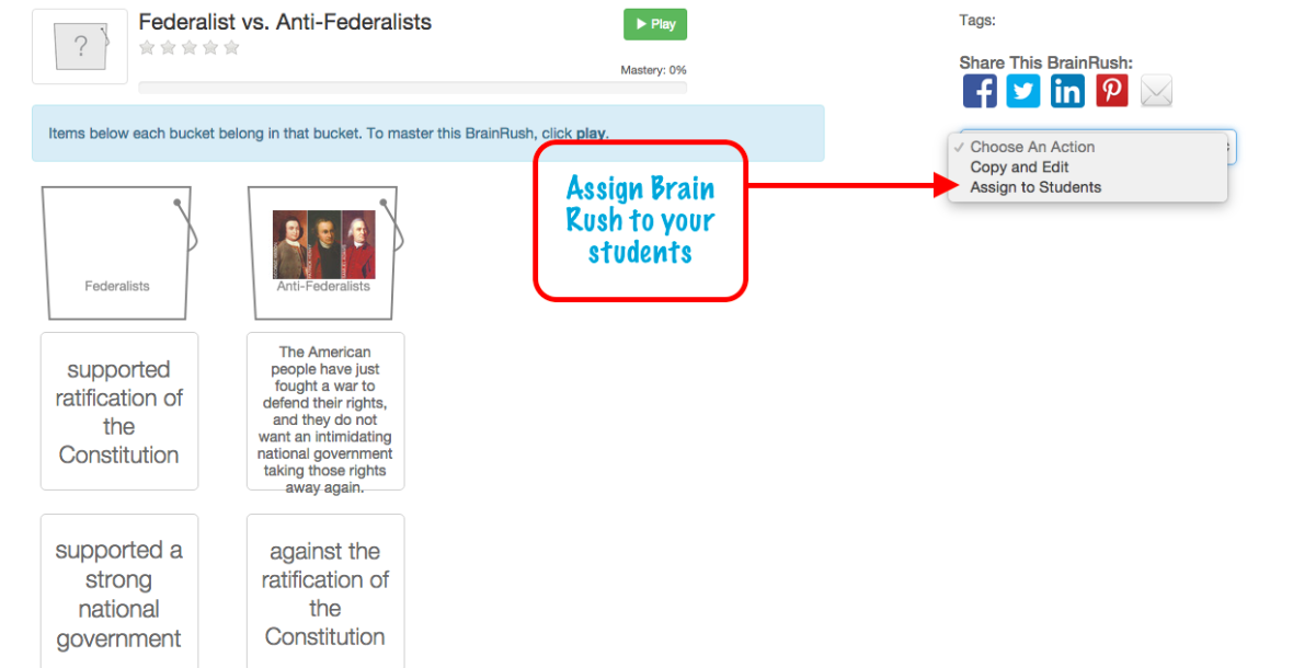 Use Brain Rush to Create & Assign Review Games!