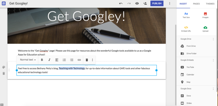 The NEW Google Sites - Teaching with Technology