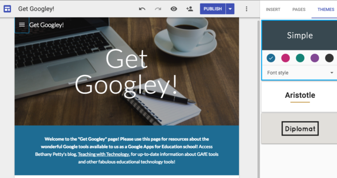 The NEW Google Sites - Teaching with Technology