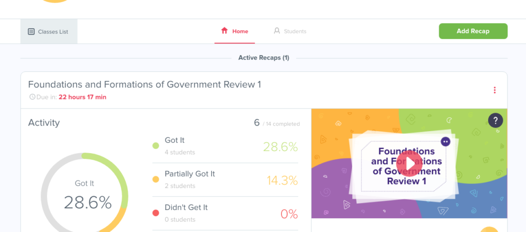 Using Recap for Student Review and Reflection - Teaching with Technology