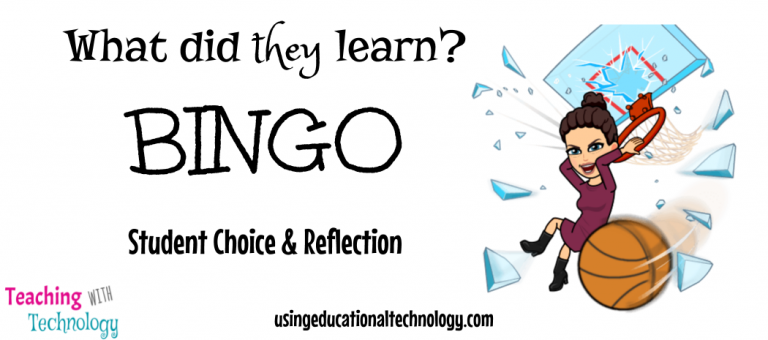 What did THEY Learn BINGO - Student Choice and Reflection - Teaching ...