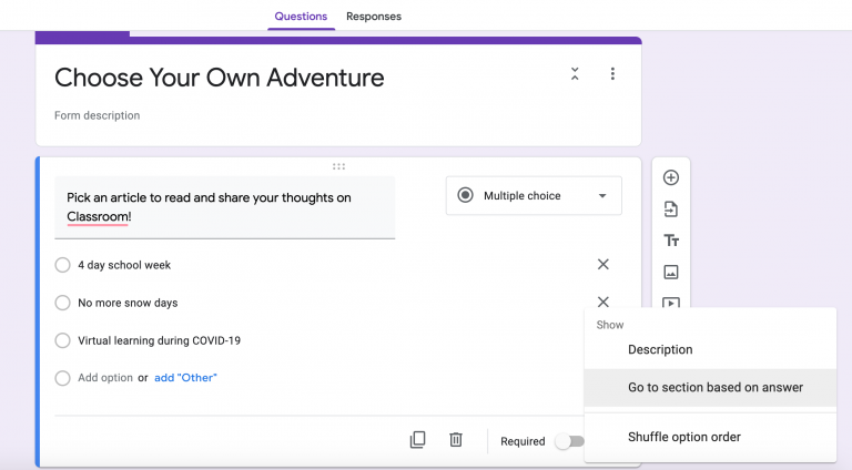 Fabulous Features of Google Forms #1 - Teaching with Technology