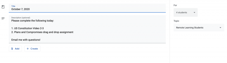 Remote Learning Students in Google Classroom