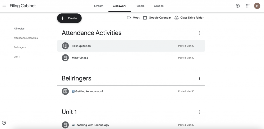 Creating a Google Classroom Filing Cabinet - Teaching with Technology